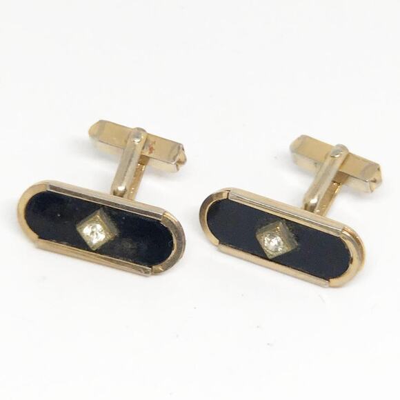 SWANK | Accessories | Vintage Mens Swank Gold Tone Jeweled Design Mid ...